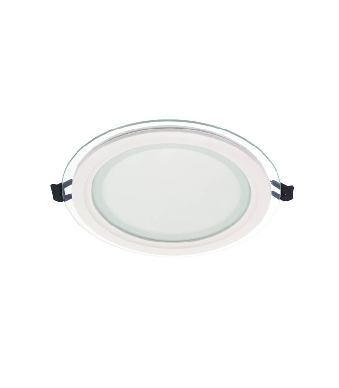 LED ROUND PANEL DOWNLIGHT RECESSED MOUNTED WITH GLASS LENA-RG Φ160x40mm ...