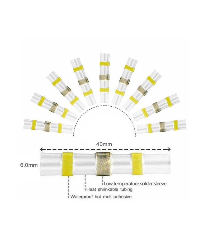 20pcs Easy Solder Waterproof Seals IP67 Heat Shrink Wire Connector 4,00 ...